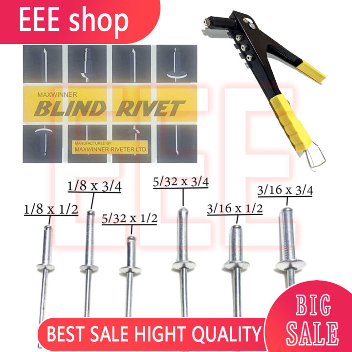 (PER BOX) ALUMINIUM BLIND RIVET 1/8x1/2, 1/8x3/4, 5/32x1/2, 5/32x3/4, 3 ...