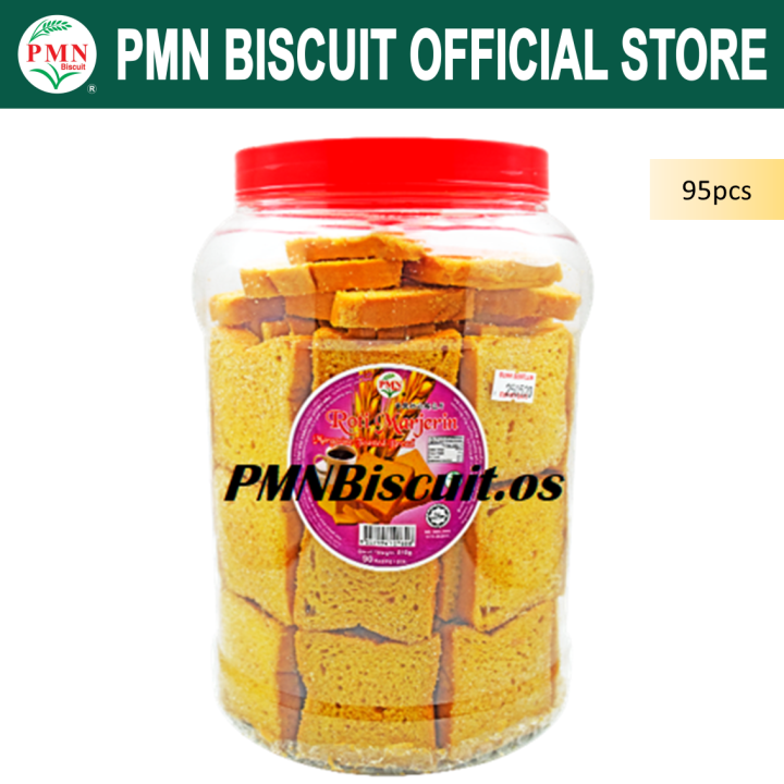 95pcs Roti Marjerin. Roti Kok Bergula / Margarine Toasted Bread 香脆奶油面包片 ...