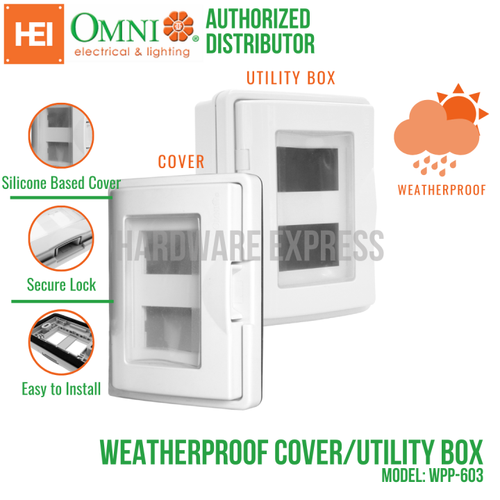 Omni Weatherproof Utility Box WPU-001/ Weatherproof Cover WPP-603 for ...