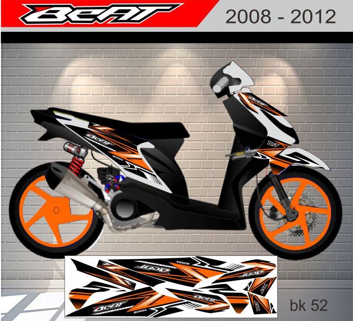 STRIPING STIKER HONDA BEAT KARBU VARIASI RACING BIKIN KEREN MOTOR ANDA ...