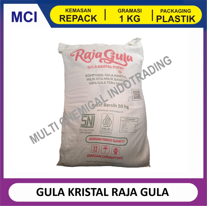 RAJA GULA GULA KRISTAL - REPACK 1 KG / GULA PASIR RAJA GULA | Lazada ...