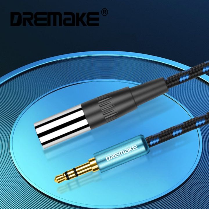 DREMAKE 3-Pin Mini XLR to Jack 3.5mm Plug Stereo Audio 1/8 TRS 3.5mm ...