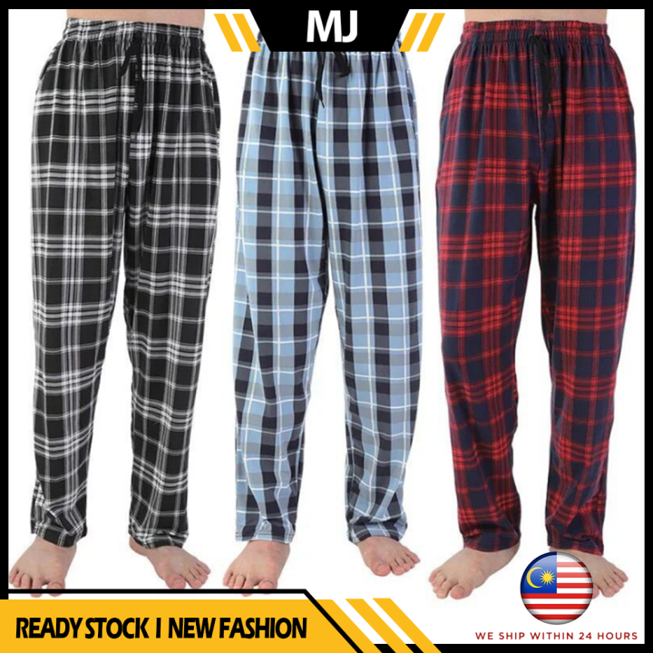 MJF_ HIGH QUALITY Unisex Adult PLAID full cotton/flannelette long pants ...