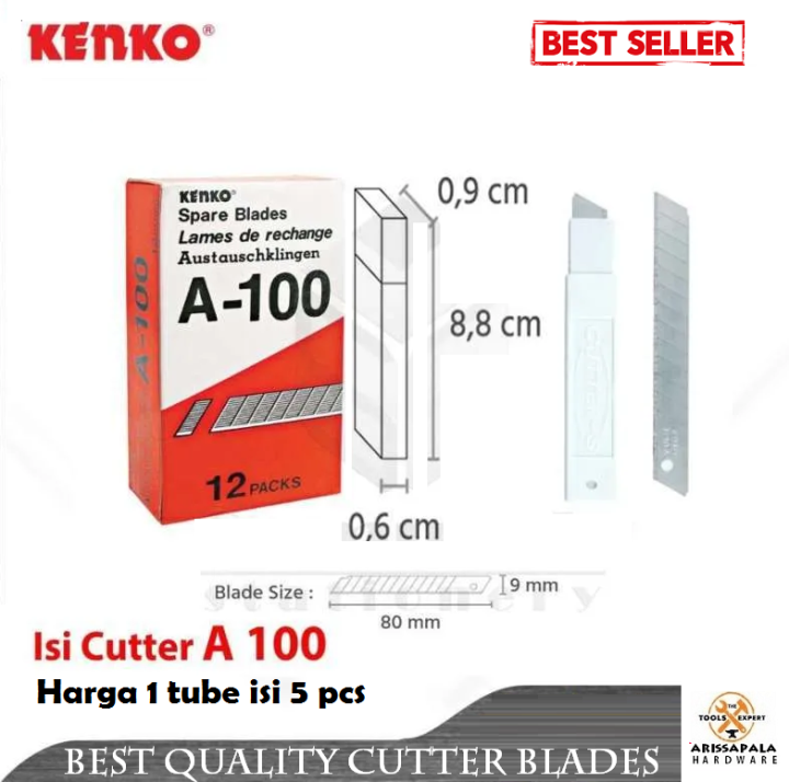 Isi Cutter kecil Kenko A-100 / isi Pisau Cuter Refill kater kenko A100 ...