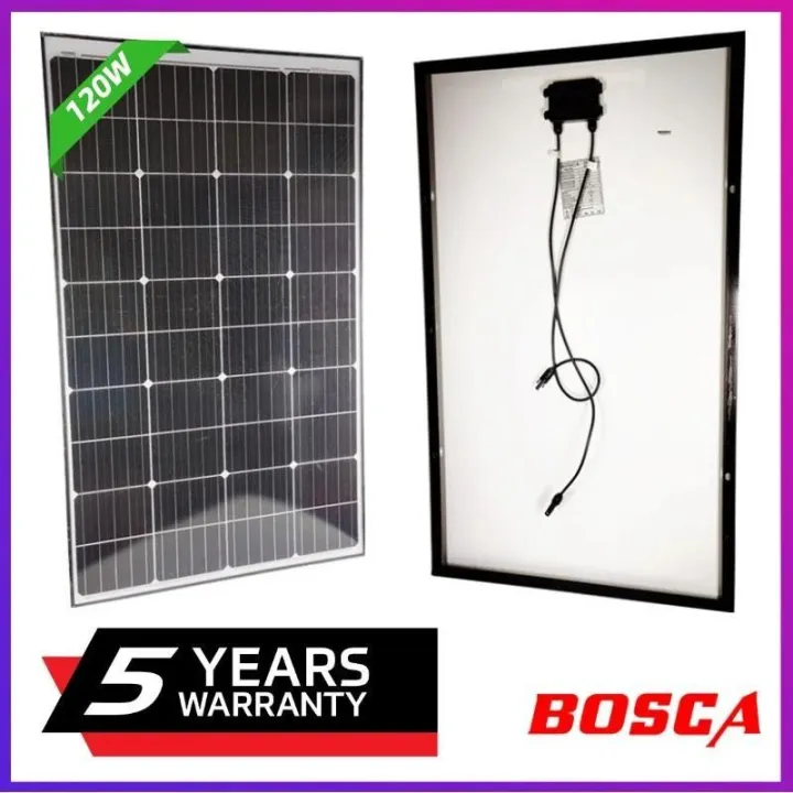 BOSCA 5 Year Warranty 120w Solar Panel Mono 120 Watt 12 Volt Pv Module ...