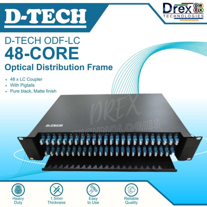 D-TECH LC ODF-48 Optical Distribution Frame 48 Core With 96pcs LC/UPC ...