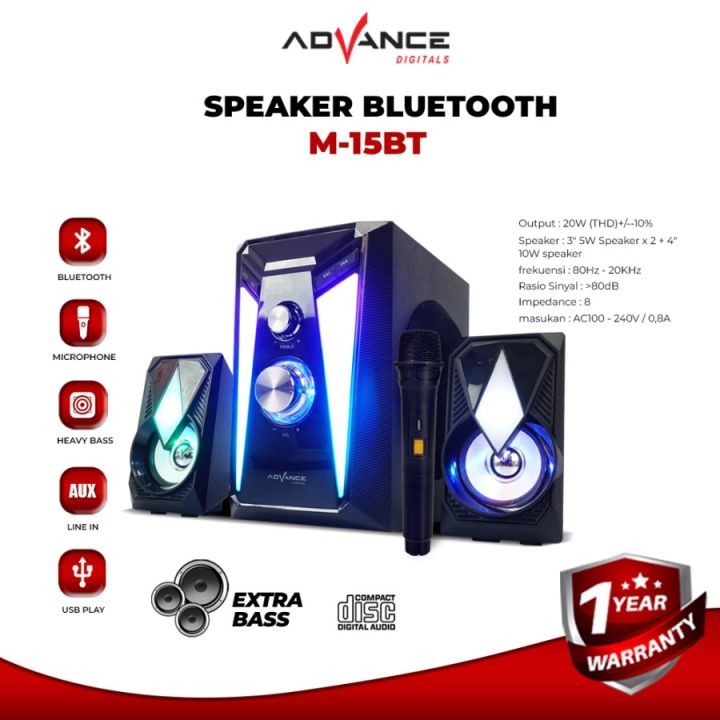 Advance M-15BT Speaker Stereo Bluetooth Xtra Bass | Lazada Indonesia