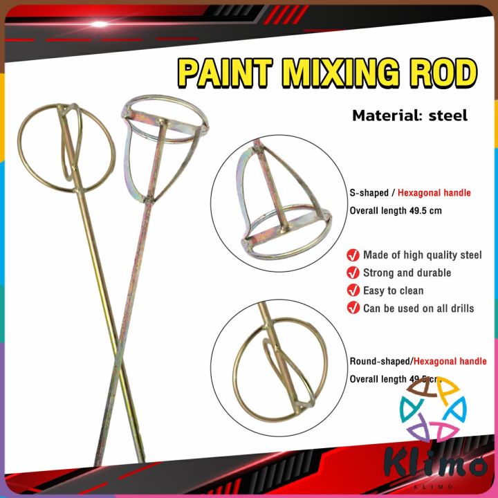 KLIMO Electric Mixer Paint Mixing Rod Mixing Bit for Paint Cement Mixer ...