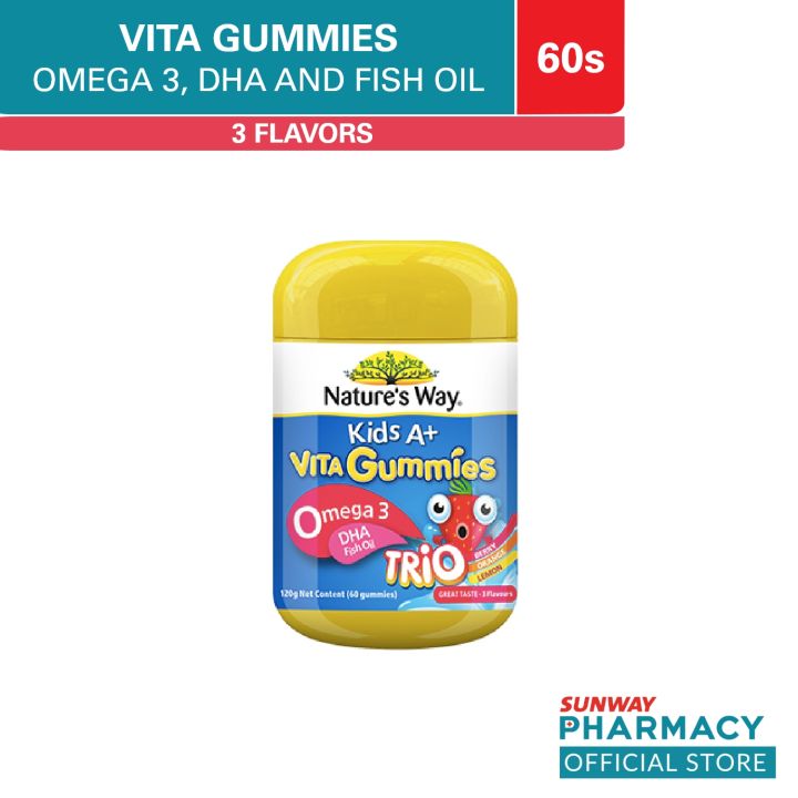 Nature's Way Kids A+ Vita Gummies Omega 3 Trio 60's | Lazada