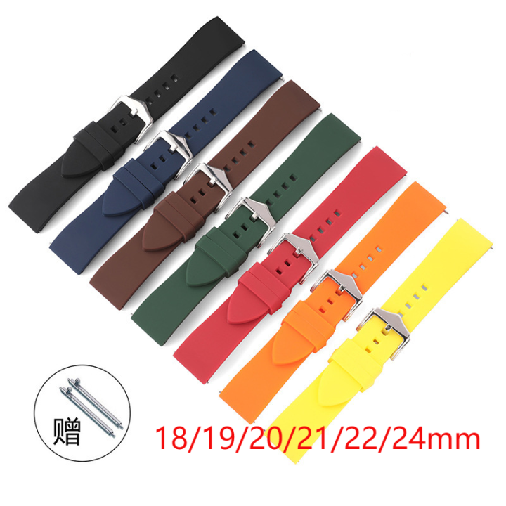 Silicone Watch Bands 18mm 19mm 20mm 21mm 22mm 24mm Soft Quick Release ...