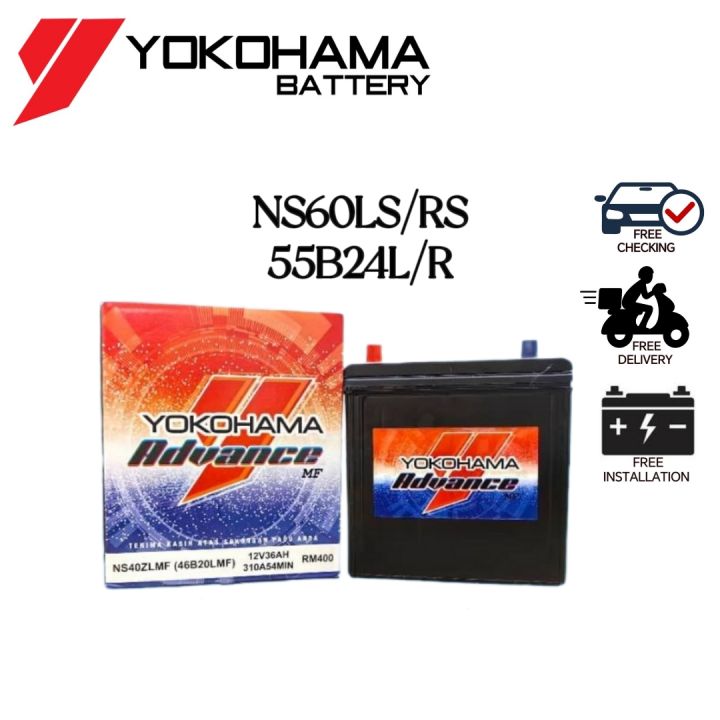 [ Installation Proviede ] 55B24L/R | NS60LS/RS ] YOKOHAMA | Car battery Bateri Kereta | IRIZ ...