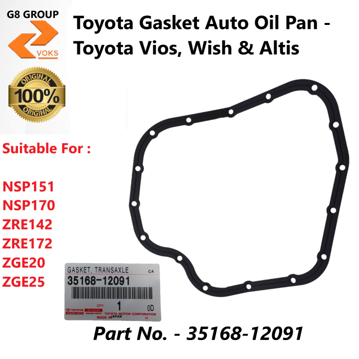 Toyota Gasket Auto Oil Pan - Toyota Vios, Wish & Altis ( 35168-12091 ...