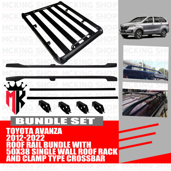 Toyota Avanza 2012-2022 Aluminum 50x38 Single Wall Roof Rack / Roofrack ...