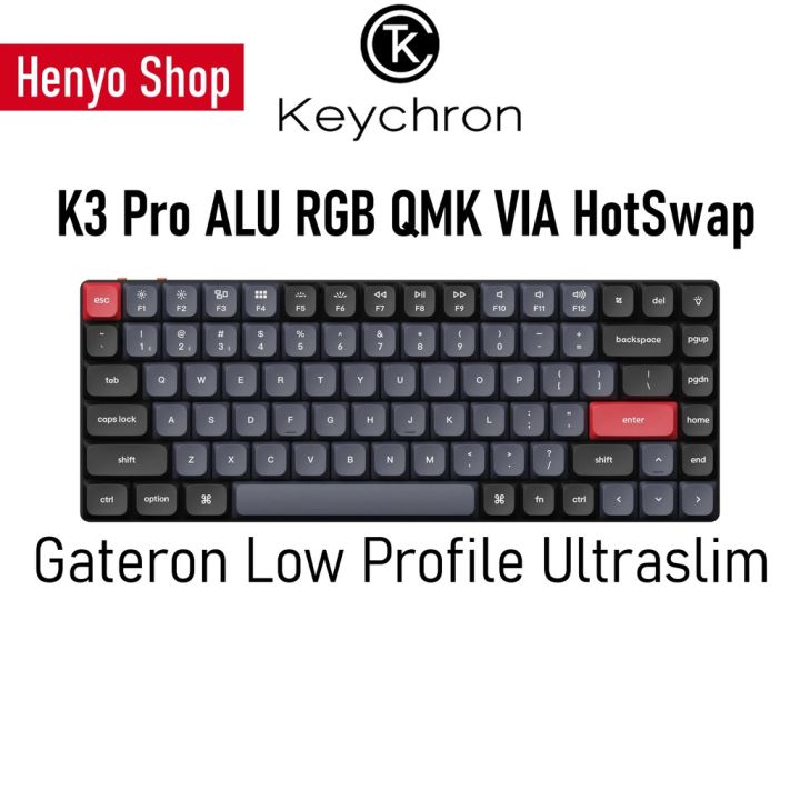 COD Keychron K3 Pro QMK VIA RGB ALU Low Profile Ultraslim Wireless ...