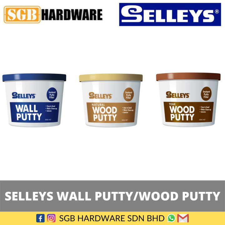 Selleys Wall Putty 500g / Selleys Wood Putty 500g (Natural / Teak ...