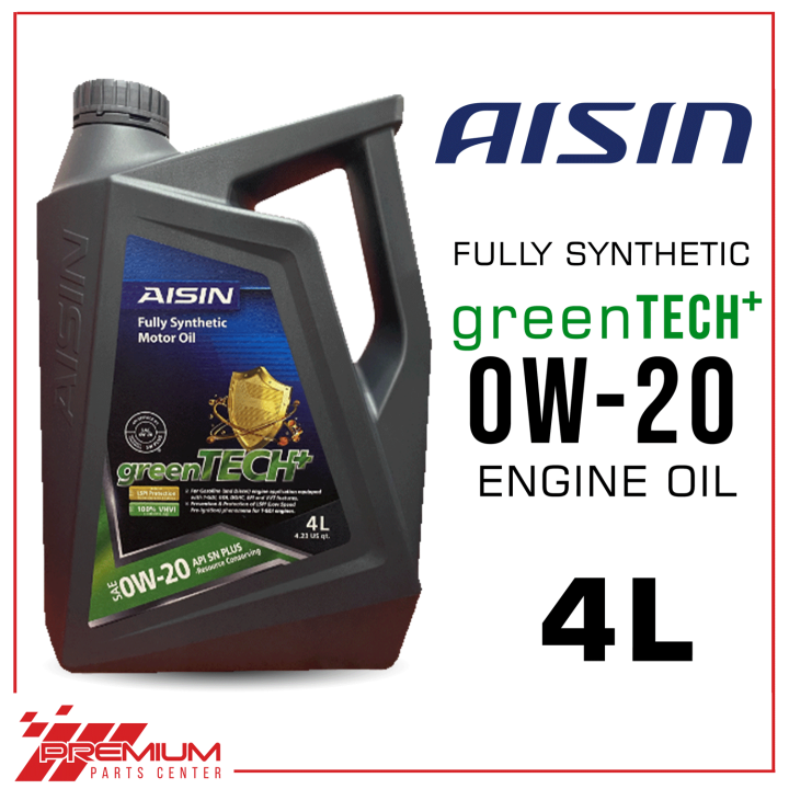 AISIN 0W-20 Fully Synthetic Engine Oil 4 Liters - greenTECH+ | Lazada PH