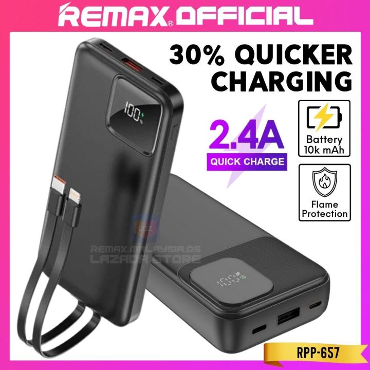 REMAX OFFICIAL Power Delivery Quick Charging 2.4A Mini Slim Travel Flight Powerbank 10000mAh ...