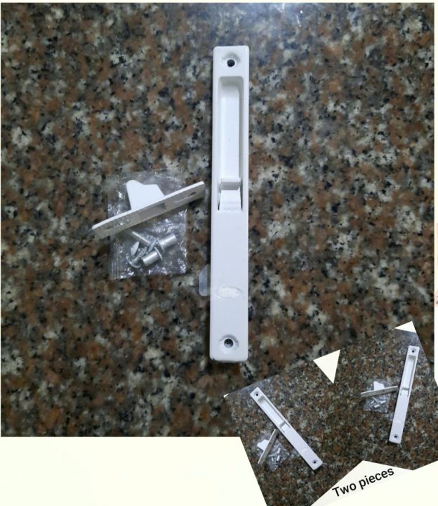 Sliding Window Lock Handle Bars WHITE (Flush Lock #12) - TWO (2) PCS ...