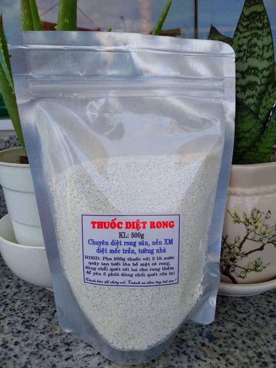 Bột Tẩy Rong Rêu Sân Xi Măng, Gạch, Bờ Tường 500gram, bột tẩy rửa sân ...