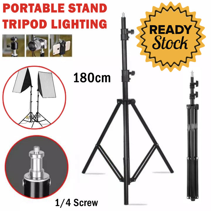 Stand Lighting Photography Portable Tripod 180cm Foto Studio Tiang ...