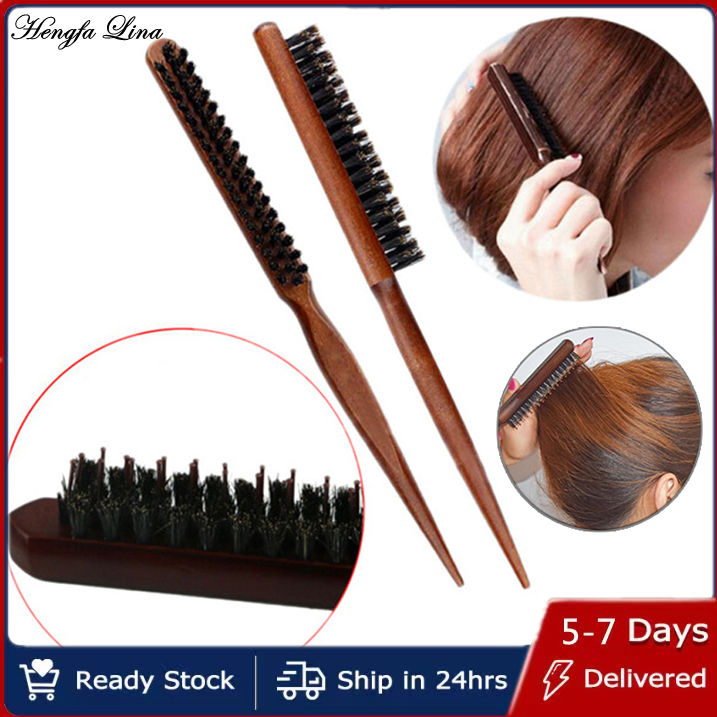 Hengfa Lina Professional Salon Teasing Back Hair Brushes Boar Bristle ...