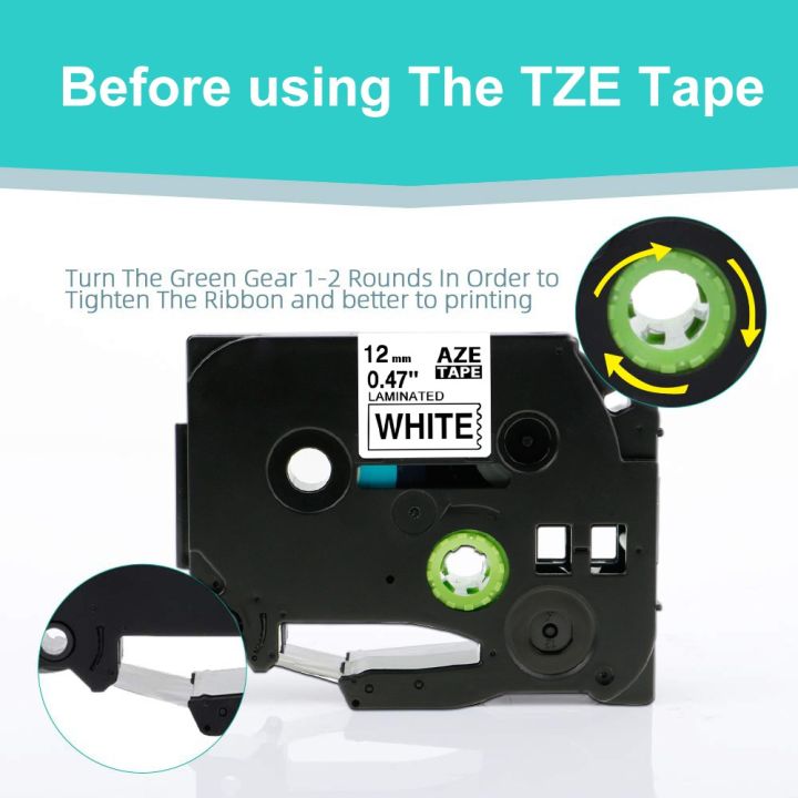 TZe-231 เทปฉลาก tze สำหรับ Brother P-touch Label Maker สำหรับ PT-D200 ...
