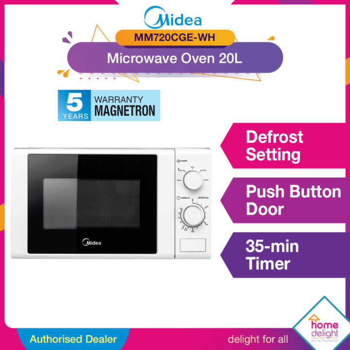 Midea Microwave Oven 20L [ MM720CXM / MM720CGE / MM720CGE-WH ...