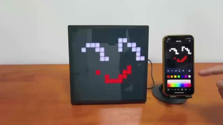 Smart LED Pixel Display Nightlight APP Control Programmable Screen DIY ...