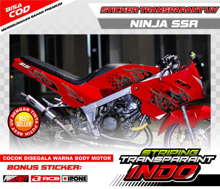 STRIPING MOTOR KAWASAKI NINJA SSR API STYLE / STICKER VARIASI MOTOR ...
