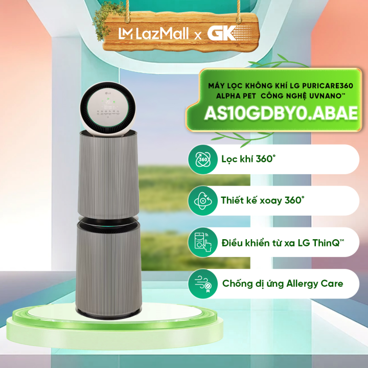 Máy lọc không khí LG PuriCare 360 Alpha Double AS10GDBY0.ABAE 72W ...