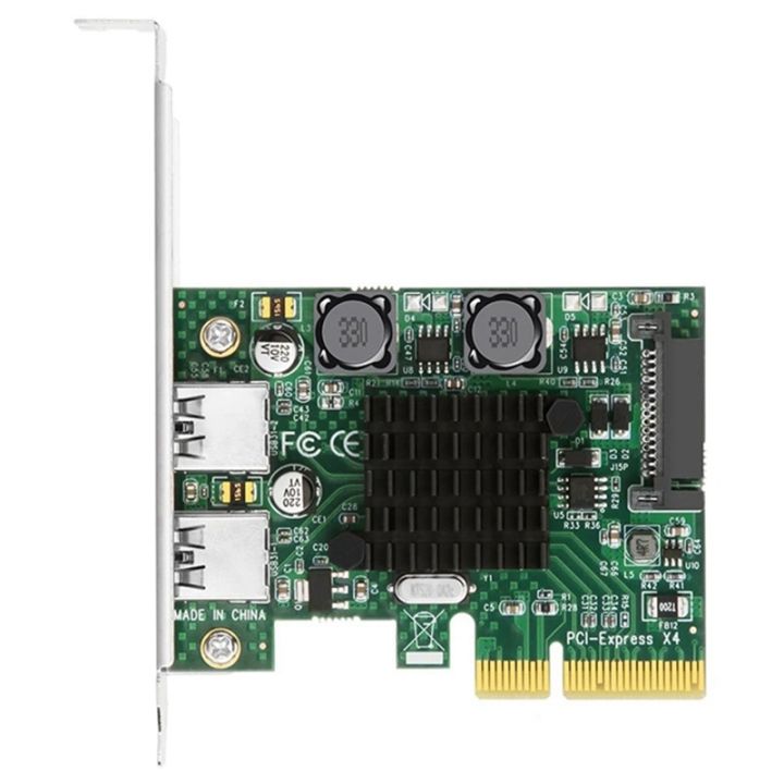 2 Ports USB 3.1 Expansion Card PCIE X4 to USB 3.1 Expansion Card ...