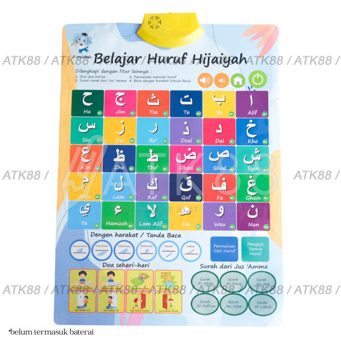 Poster Edukasi Suara Anak Belajar Mengaji / Huruf Hijaiyah Sound ...