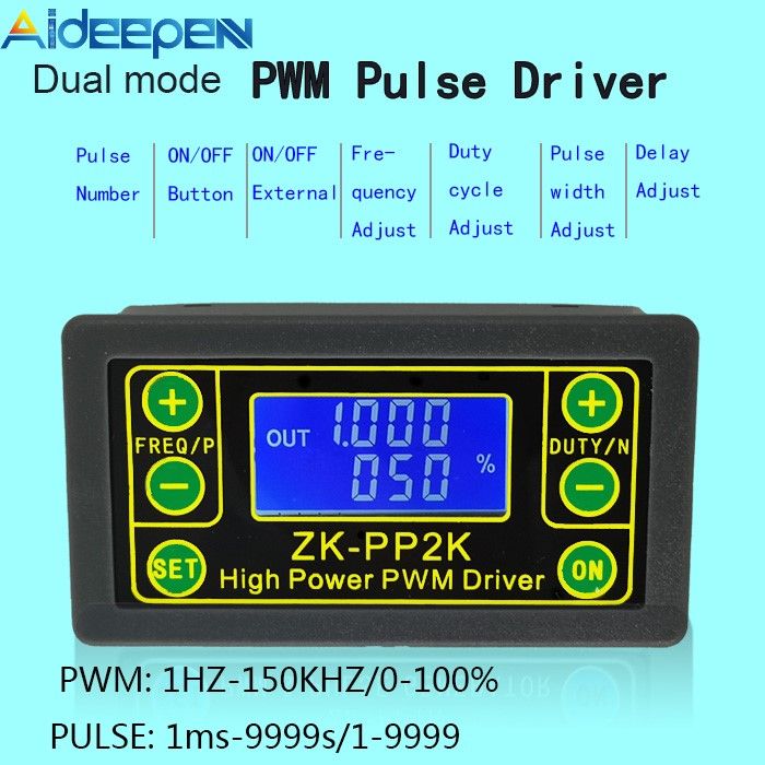 Aideepen PWM Cycle Dimming Motor Speed Control Solenoid Valve Pulse ...