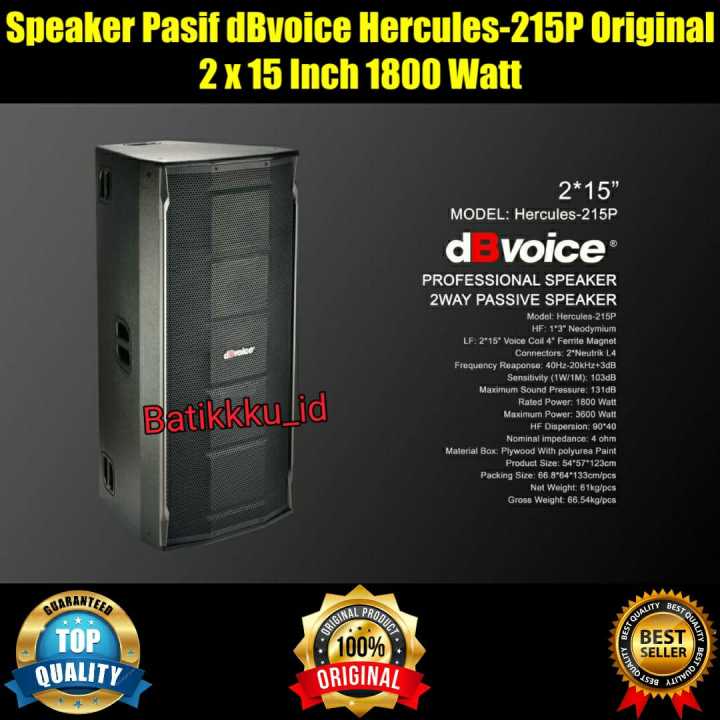 [ORIGINAL] Speaker Pasif dBvoice Hercules 215P Hercules 215 P Original 2 x 15 inch dB voice ...