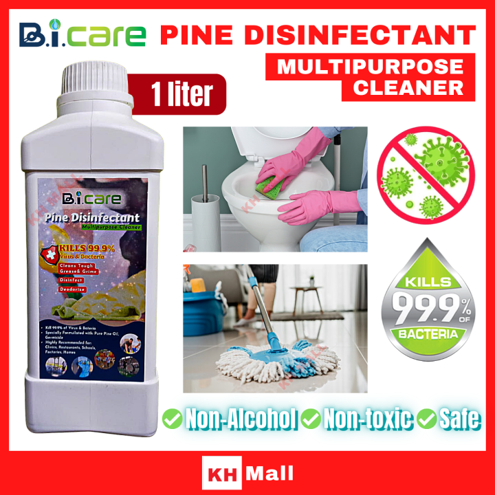 B.I. CARE 1L Pine Disinfectant Multipurpose Cleaner | Kills 99.9% Virus ...