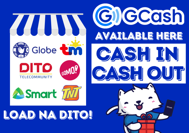 GCASH CASH IN/CASH OUT, LOAD NA DITO SIGNAGE LAMINATED 8X11 INCH ...