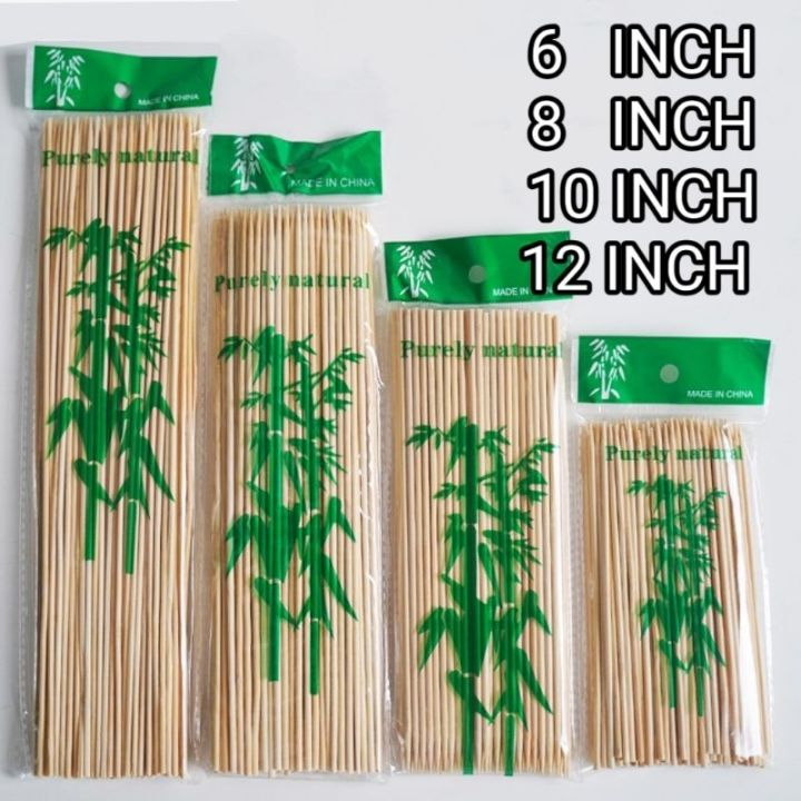 100Pcs Barbecue Bamboo Sticks Disposable Self-Roasting Skewer Food ...