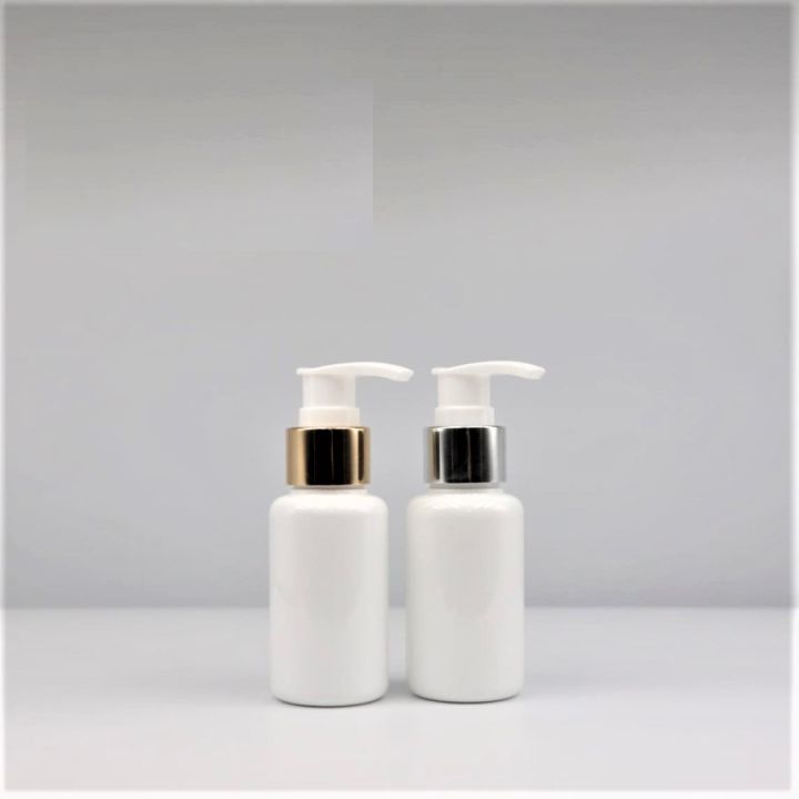 BOTOL PUMP GOLD TUBULAR 60 70ML WHITE BOTOL KOSMETIK / BOTOL 60ML 70ML ...