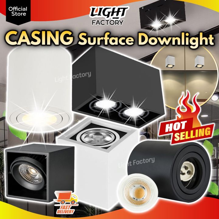 LED Surface Spotlight Eyeball Fitting GU10 MR16 Holder 1 Head 2 Head ...