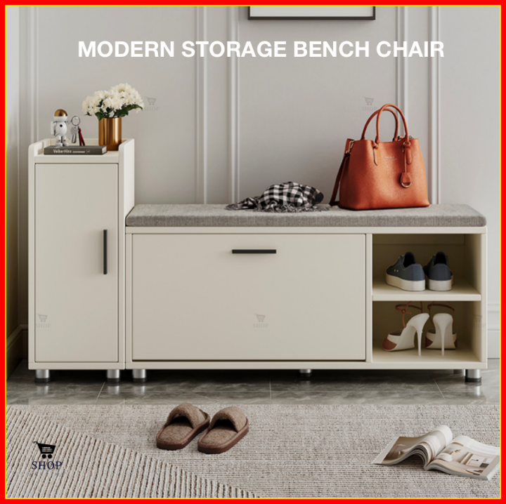 Modern Bench Storage Chair | Shoe Cabinet Storage Stool | Bench Chair ...