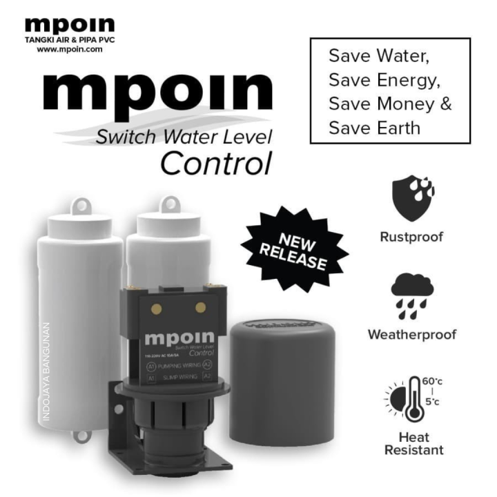 Pelampung Air Otomatis Radar MPOIN Switch Water Level Control Tandon ...