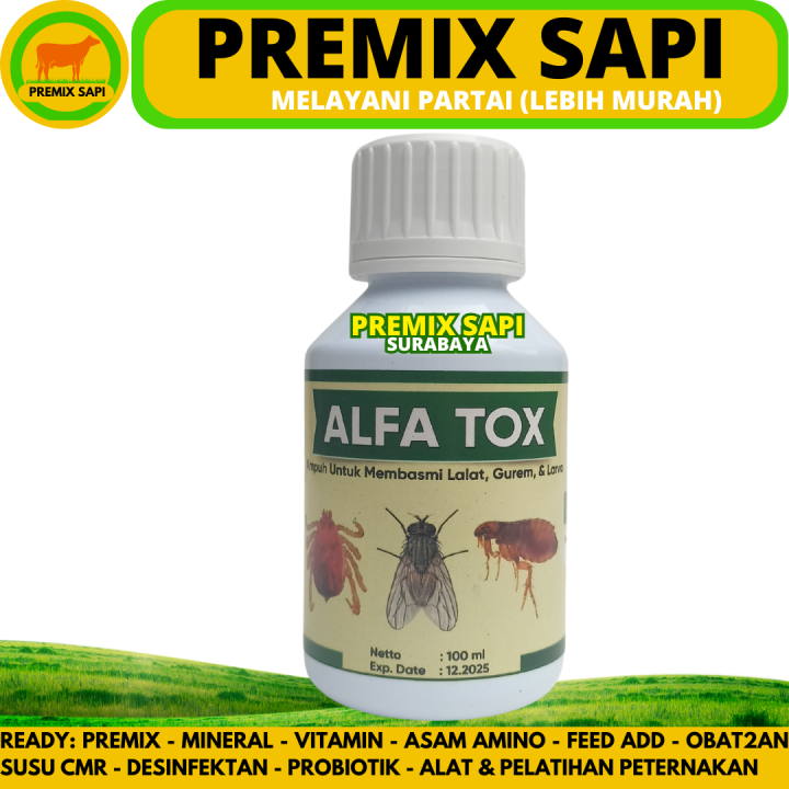ALFA TOX 100ML - Obat Kutu Sapi - Obat Kutu Gurem Caplak Lalat Pada ...