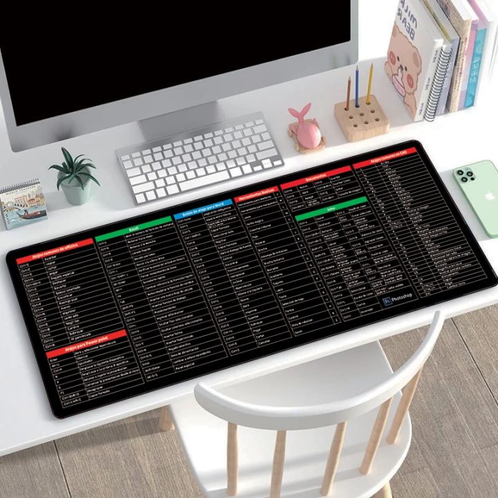 Shortcut Keys Mouse Pad Deskmat Office Keyboard Mat Computer ...