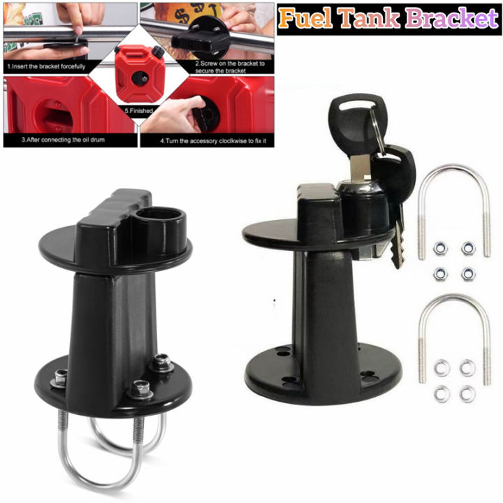 Metal Gas Can 5 Gallon Durable Fuel Tank/jerry Can Holder - Metal Mount ...