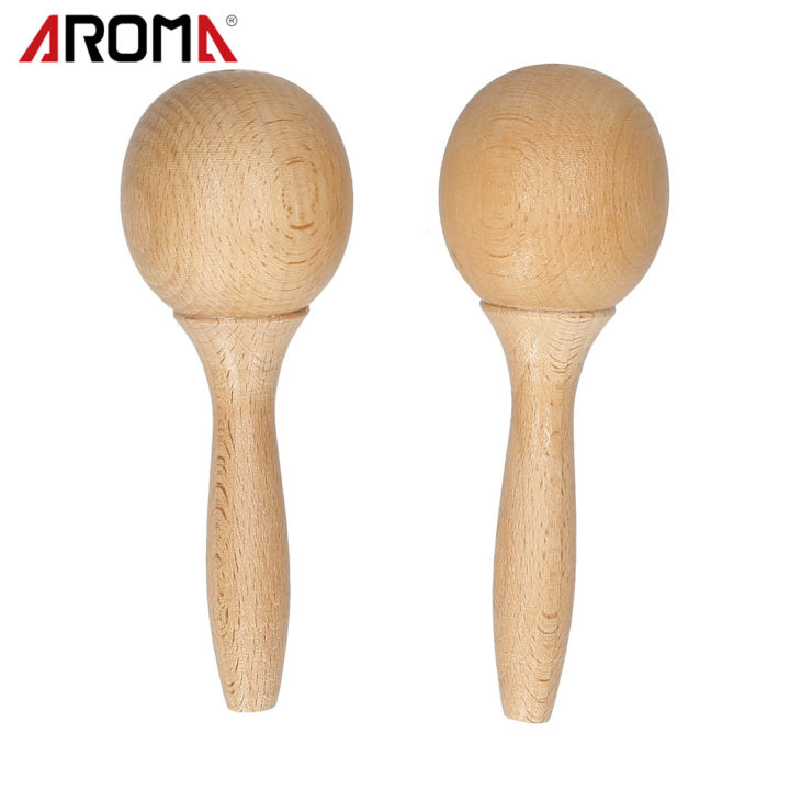 [okoogee]Beech Maraca Rumba Shaker Rattles Percussion Instrument Wooden ...