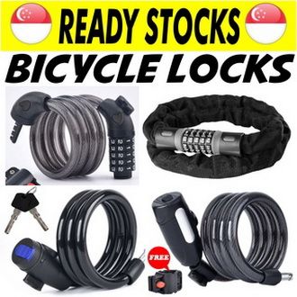 [SG] 1.5m 1.8m Super Long Thick Bicycle Lock Number Key Bike | Lazada ...