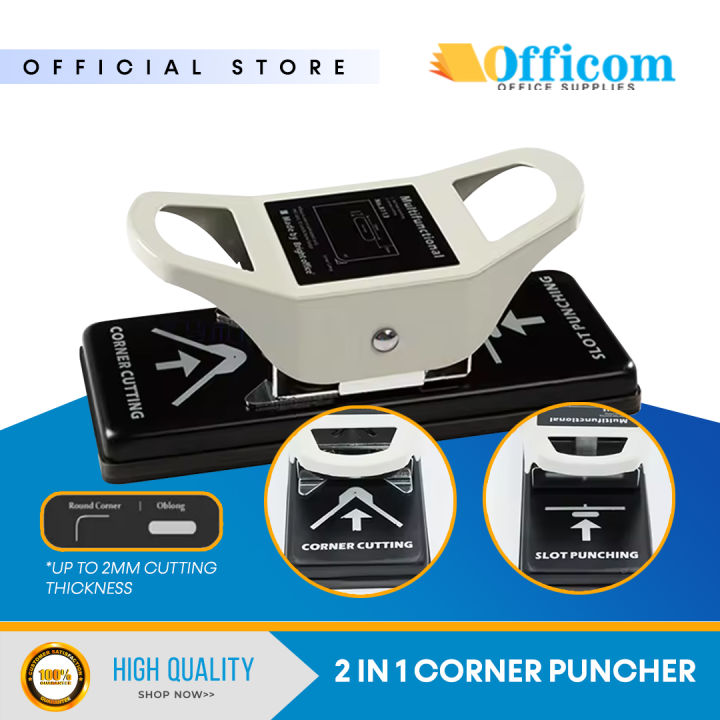 Officom 2in1 Heavy Duty Puncher Corner and Slot PVC Card Puncher Corner ...
