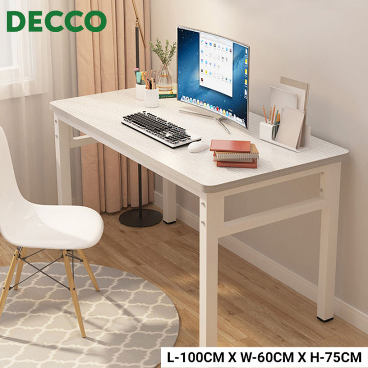 Decco 100cm Computer Table Minimalist Design Large Ergonomic Student ...