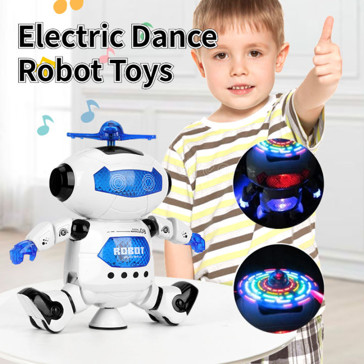 Electric Dance Robot Toys for Kids Space Dancing Walking Toy 360 ...