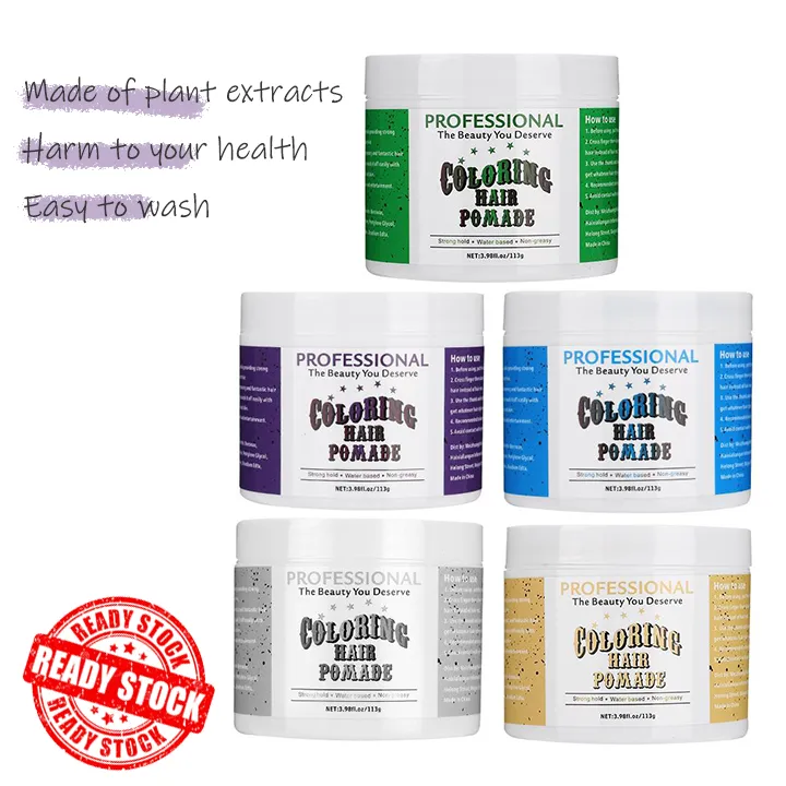 Hair colour temporary Pomade Wax Styling Hair Dye Coloring Mud ...